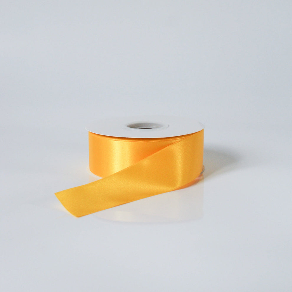 Satin Ribbon Double Face - Yellow| Indigo & Jade GC Floristry Supplies